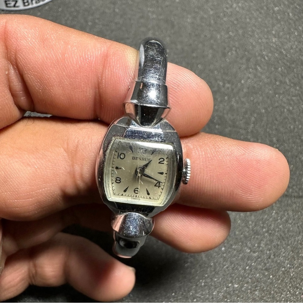 Vintage Benrus Ladies Mechanical Wind Up Watch Cuff B… - Gem